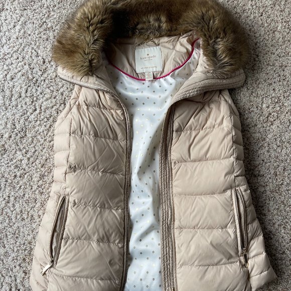 kate spade | Jackets & Coats | Kate Spade Fur Lined Puffer Vest | Poshmark